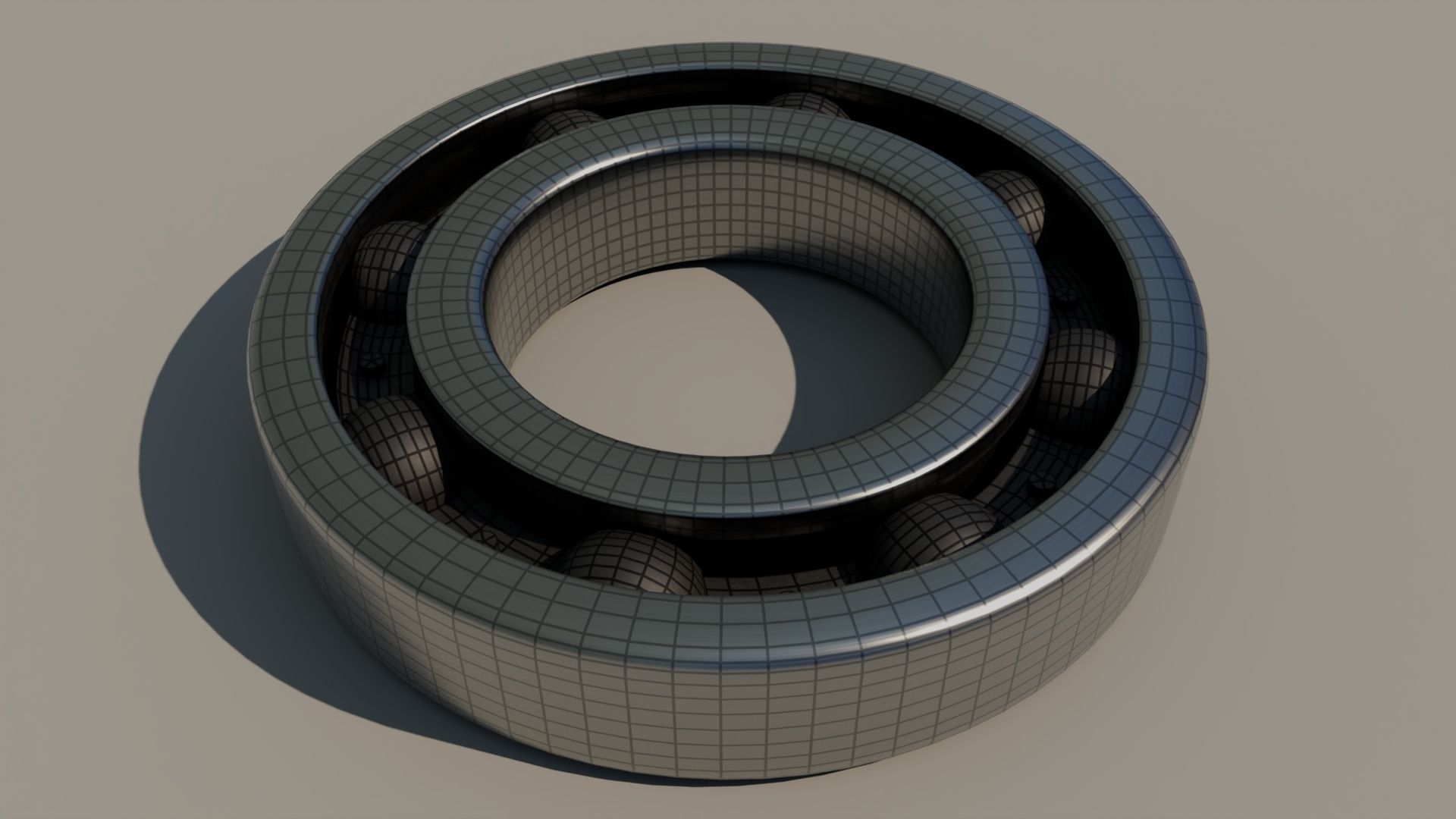 Polished steel ball bearing ISO 15243 with balls free 3D model | CGTrader