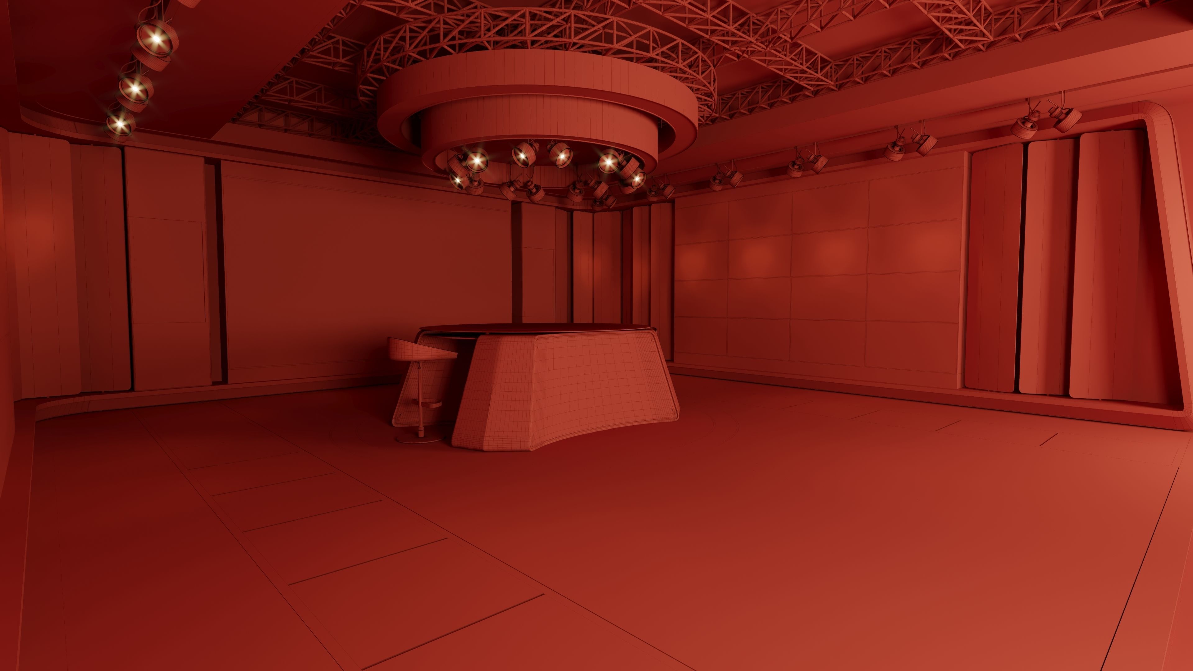 3D model Virtual Studio Chat show VR / AR / low-poly | CGTrader