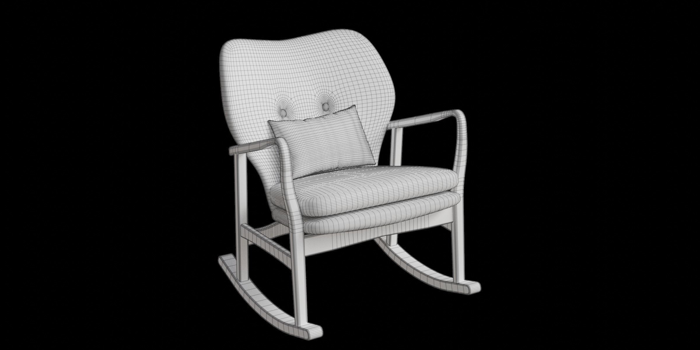 Mid-Century Rocking Chair 3D model | CGTrader