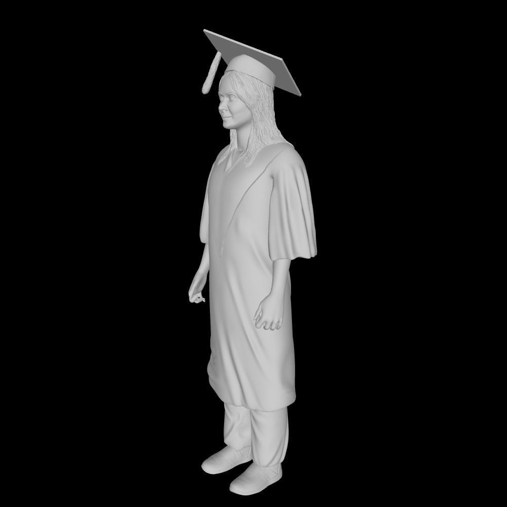 GRADUATION GIRL 2 - GIRL - GRADUATE- CONVOCATION - GRADUATION 3D model ...