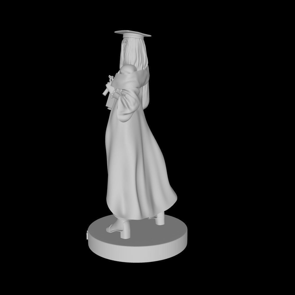 GRADUATION GIRL 1 -GRADUATE-CONVOCATION-VALEDICTORIAN-GRADUATION 3D ...