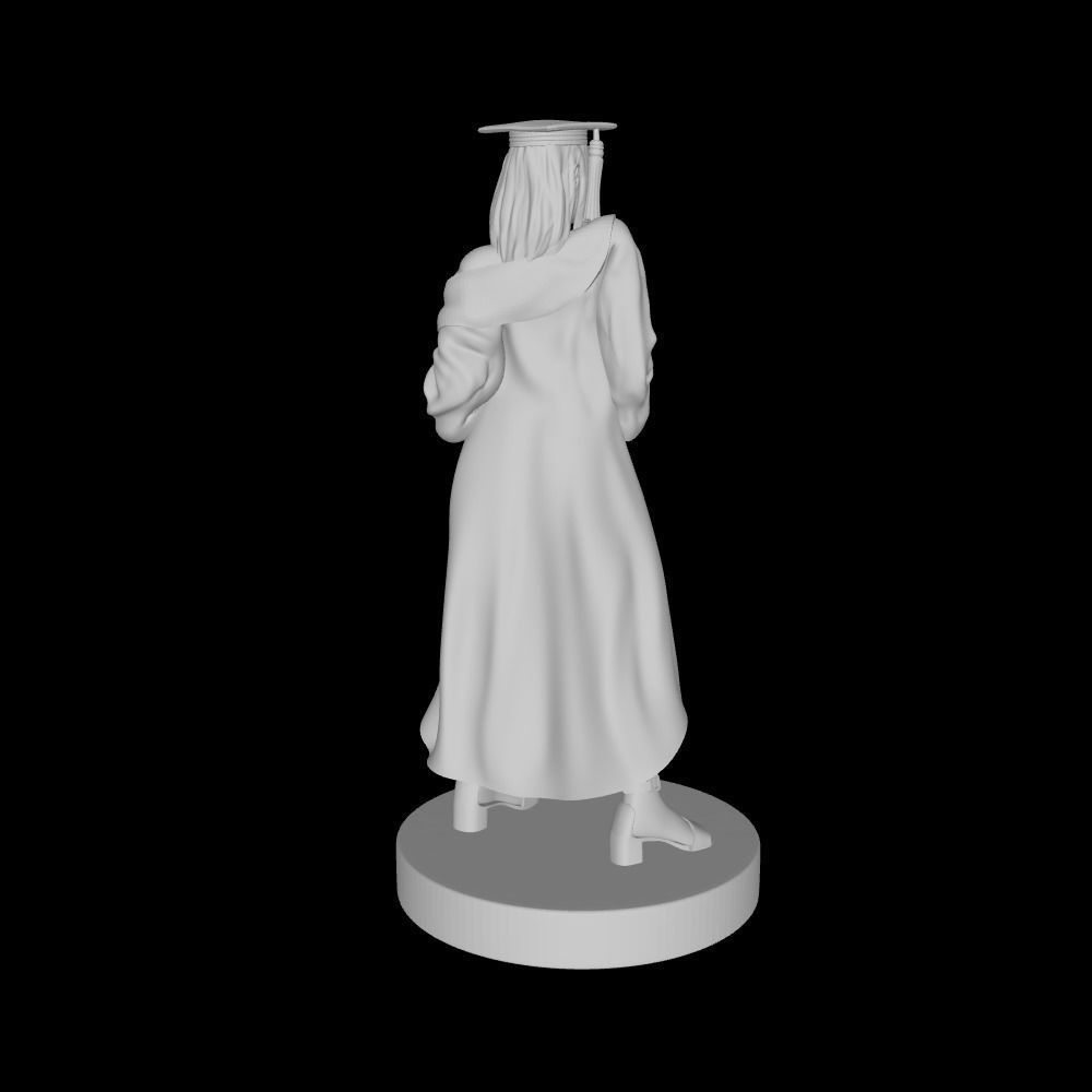 GRADUATION GIRL 1 -GRADUATE-CONVOCATION-VALEDICTORIAN-GRADUATION 3D ...