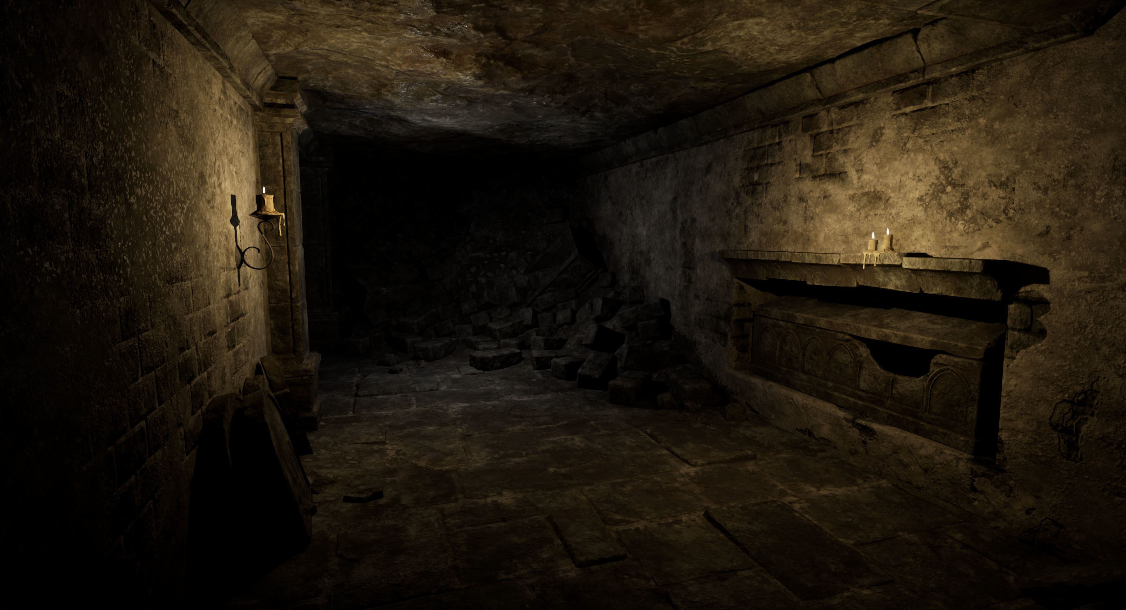 3D model Modular Dungeon Catacomb VR / AR / low-poly | CGTrader