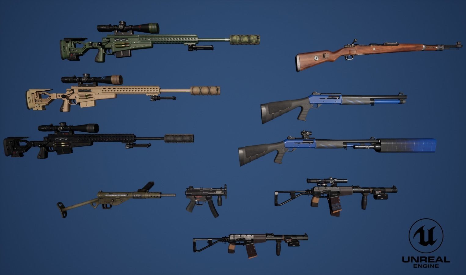 3D model Weapon Pack VR / AR / low-poly | CGTrader