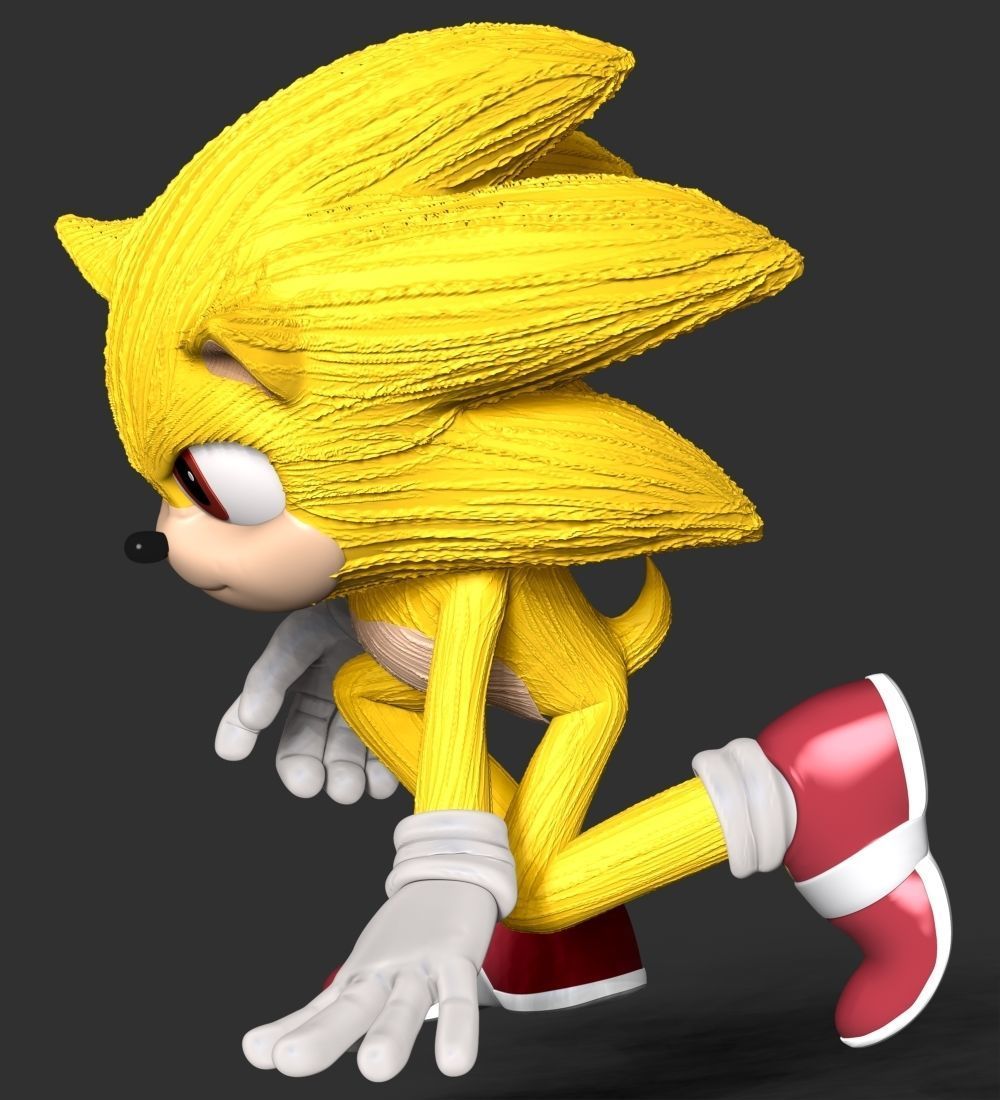Super Sonic Fanart 3D model 3D printable | CGTrader