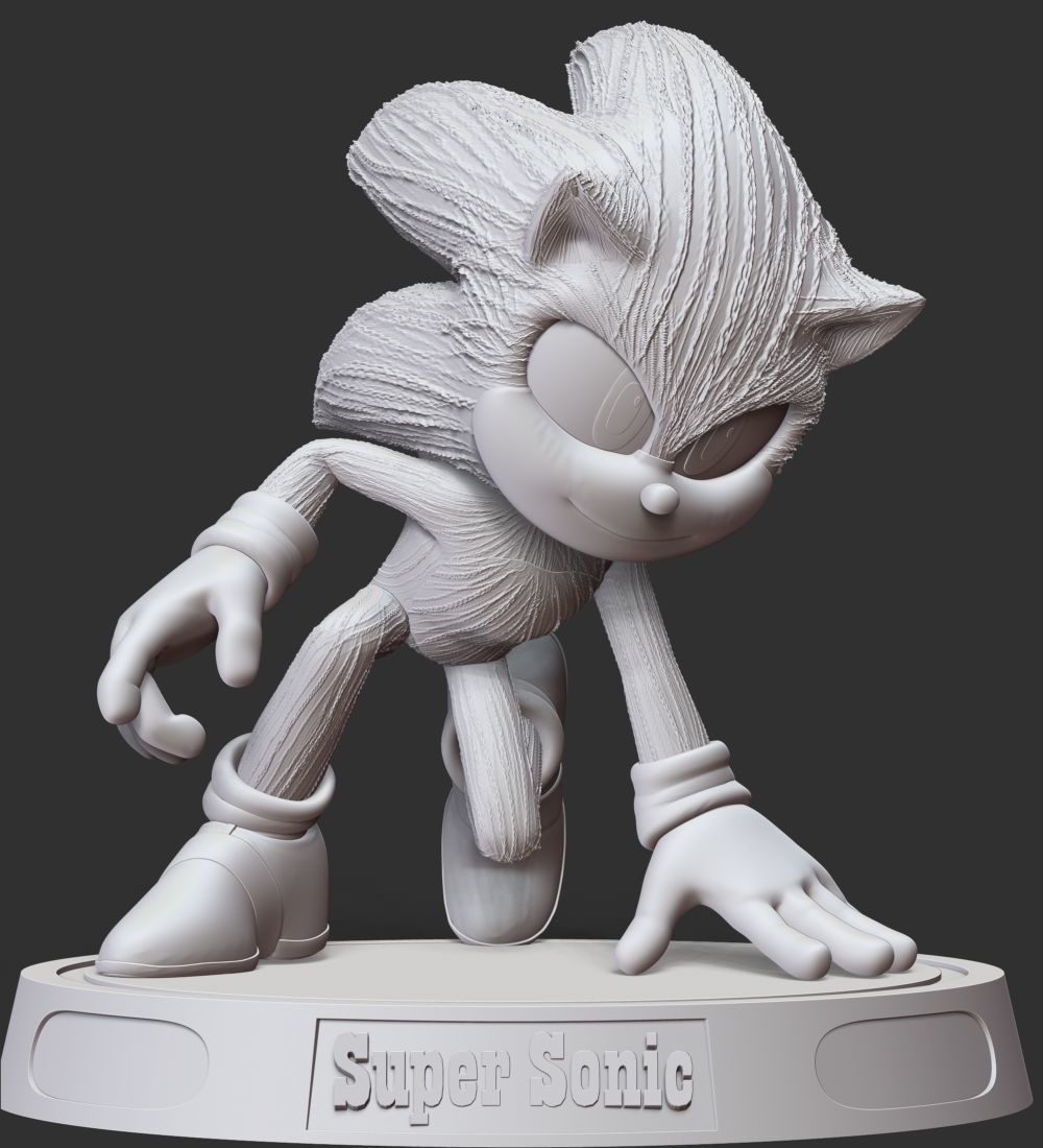 Super Sonic Fanart 3D model 3D printable | CGTrader