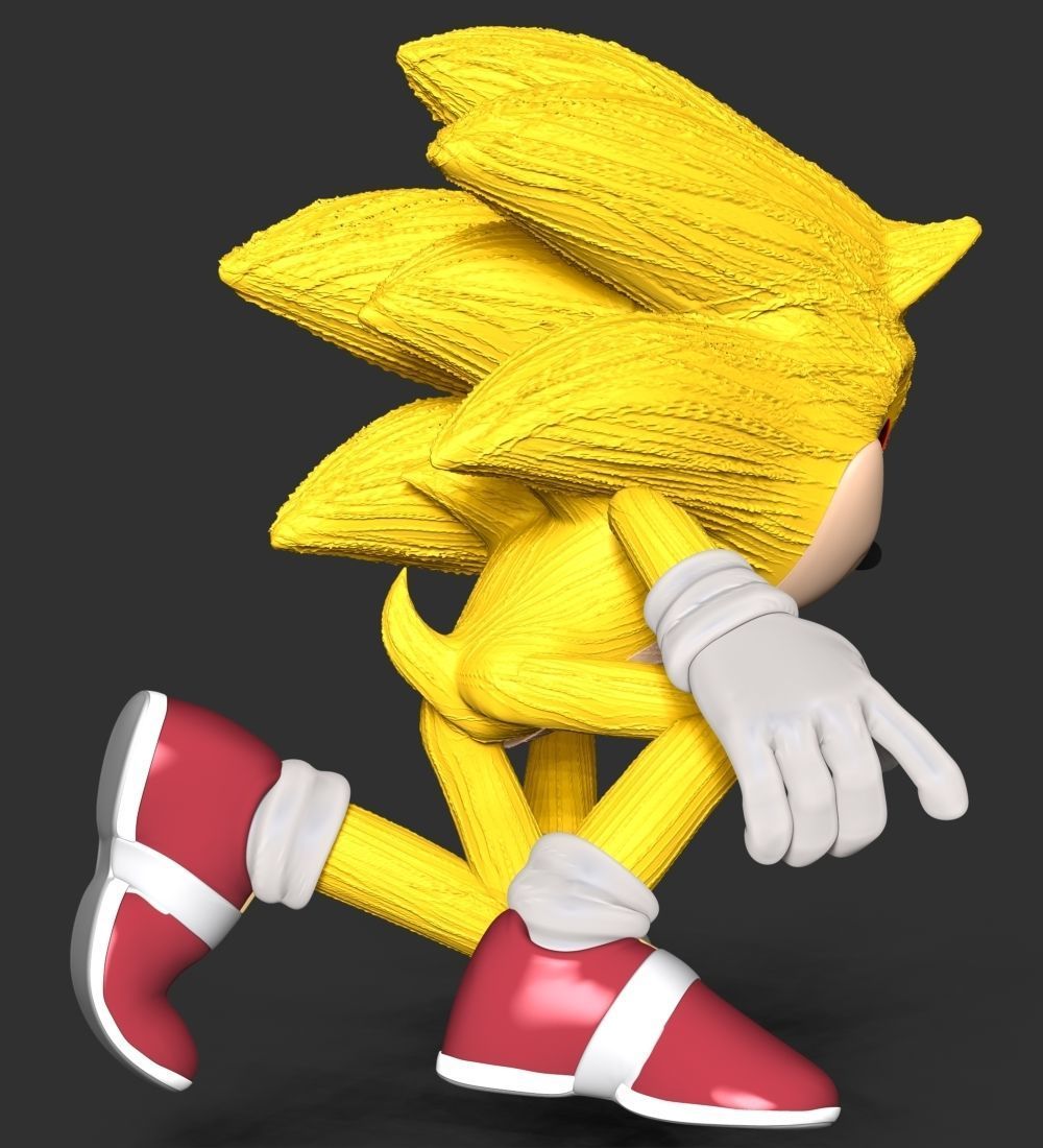 Super Sonic Fanart 3D model 3D printable | CGTrader