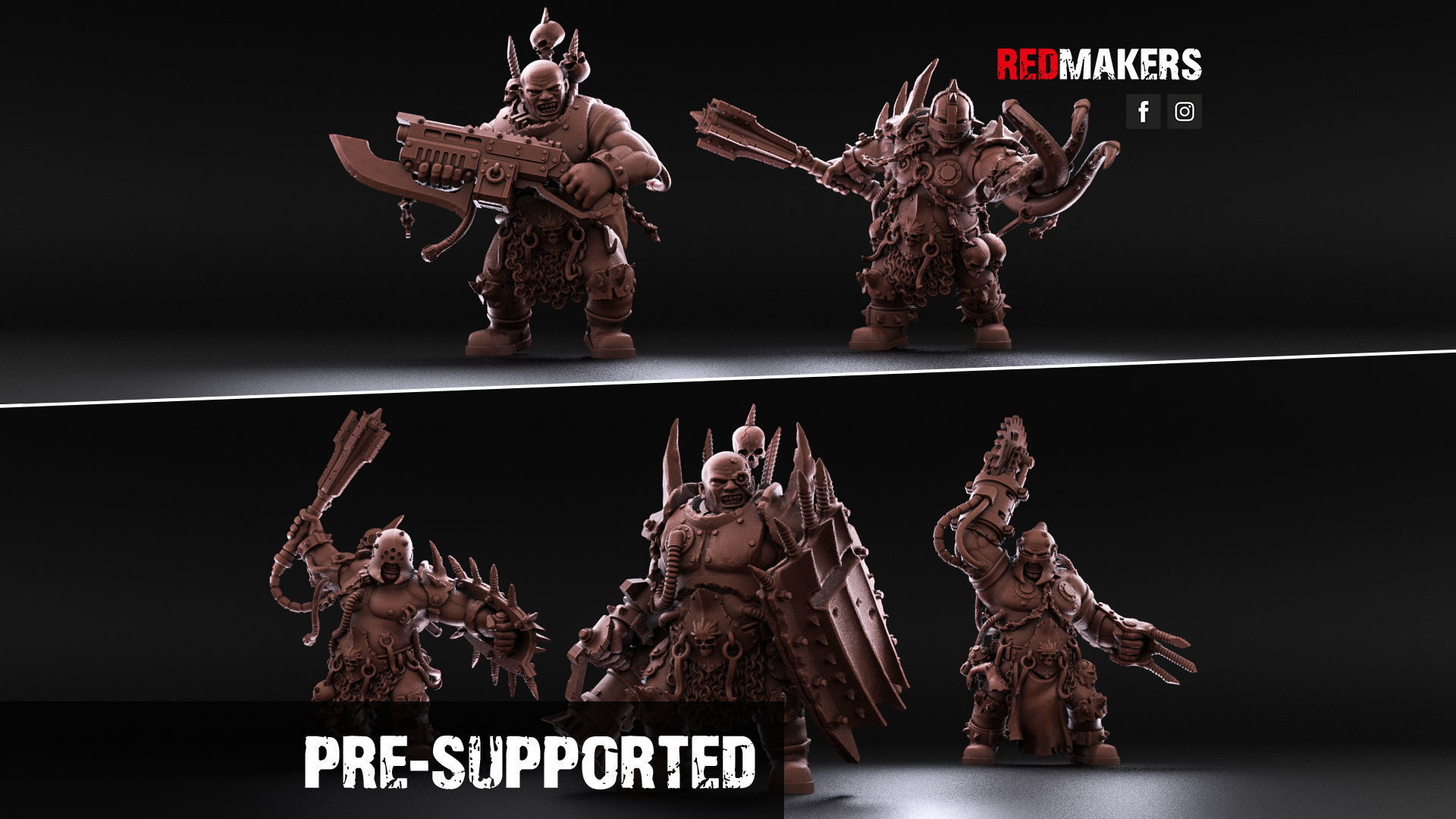 Pack of Abhuman Giants - Heretics 3D model 3D printable | CGTrader