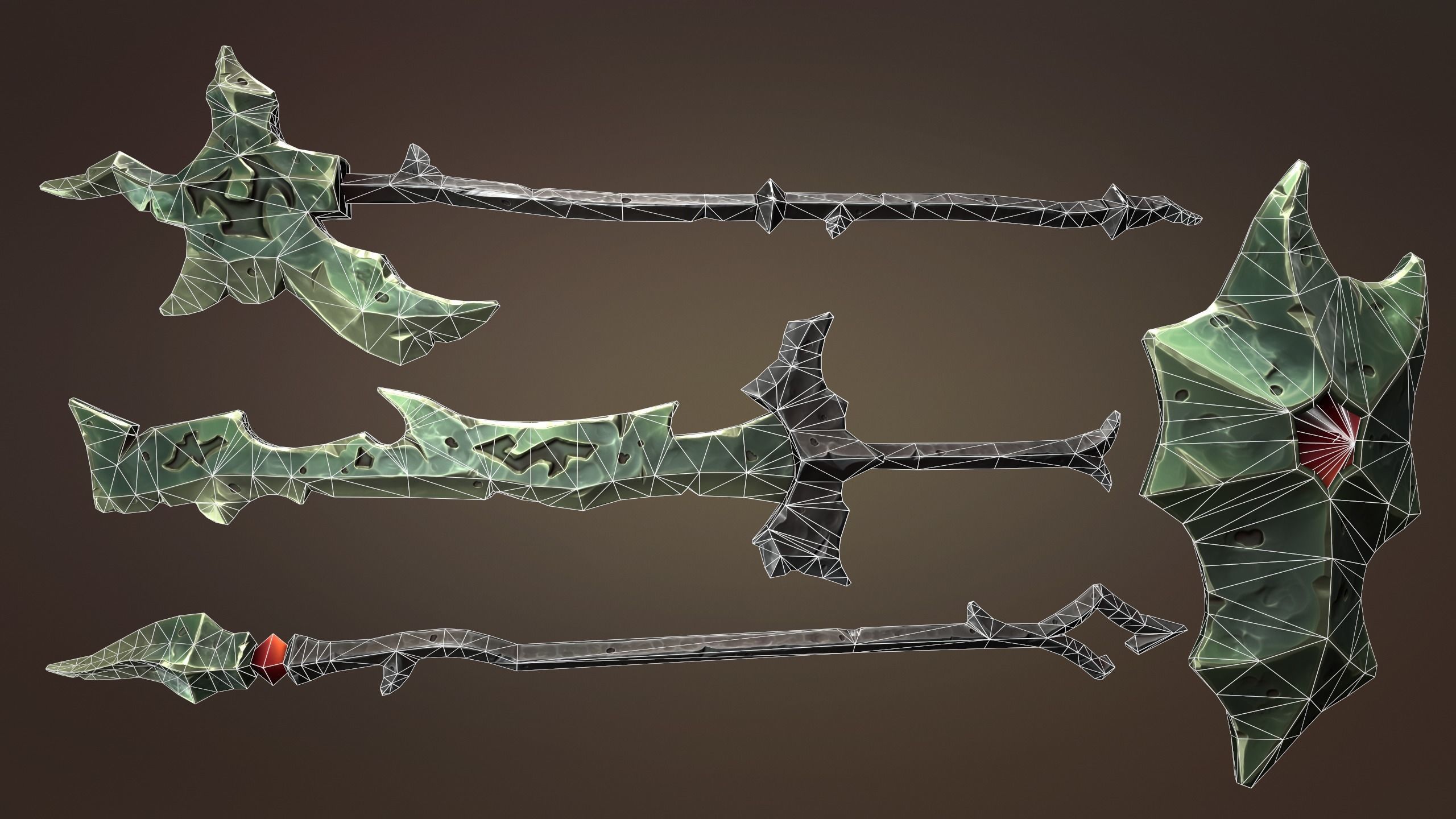 3D model Simple undead weapon VR / AR / low-poly | CGTrader