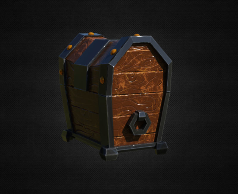 3D model Low Poly Treasure Chest Game Asset with 2K Textures VR / AR ...