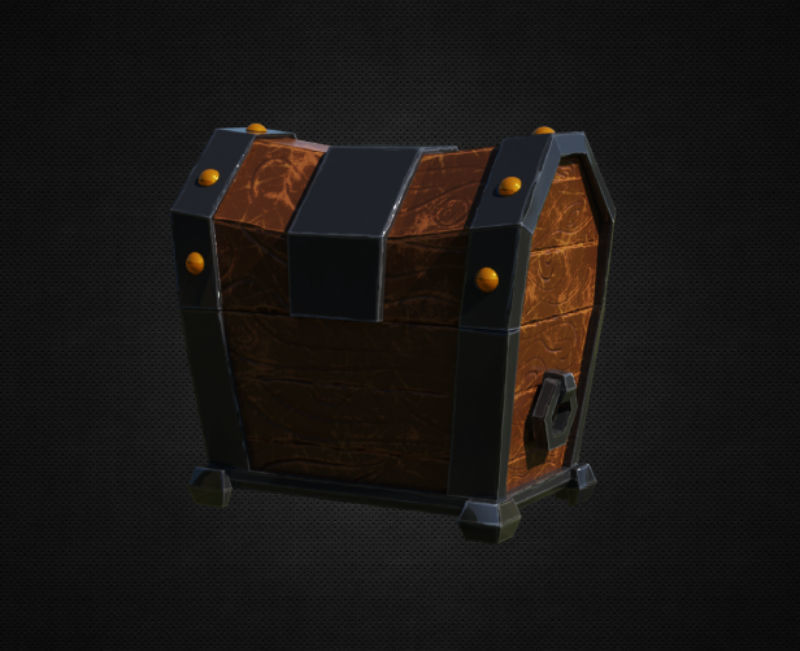 3D model Low Poly Treasure Chest Game Asset with 2K Textures VR / AR ...