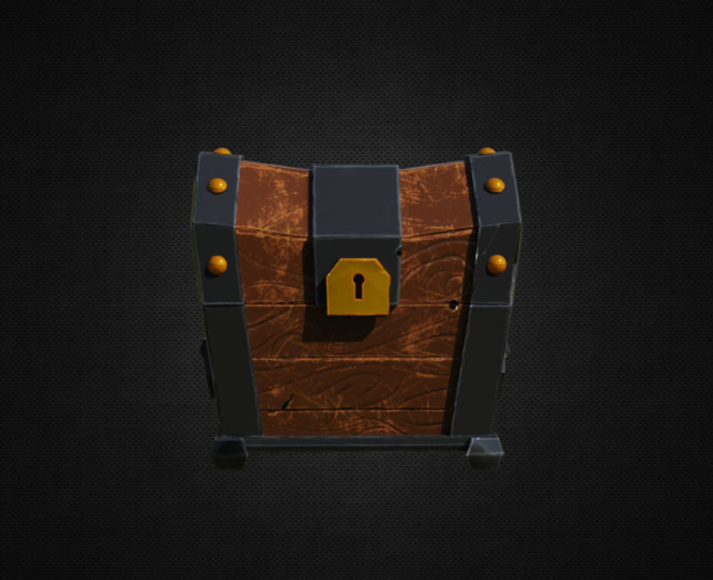 3D model Low Poly Treasure Chest Game Asset with 2K Textures VR / AR ...
