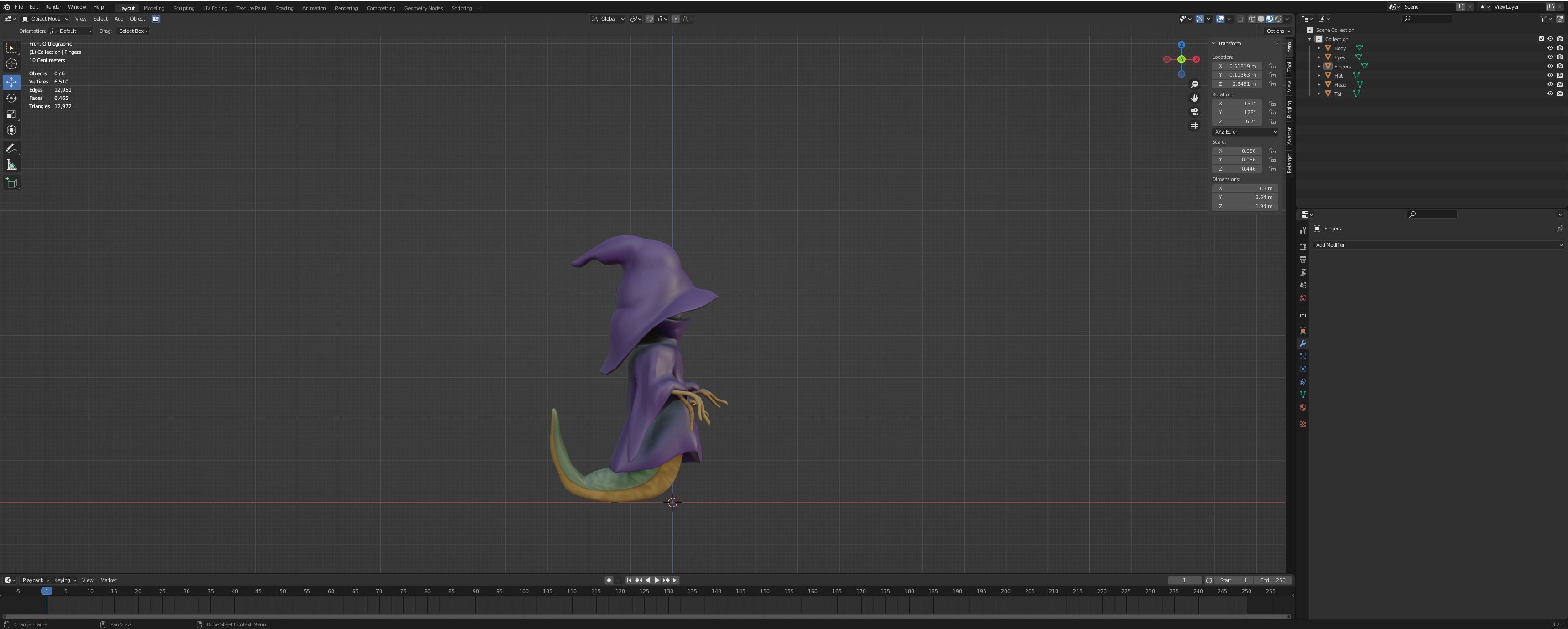 3D model Little Lizard Wizard VR / AR / low-poly | CGTrader