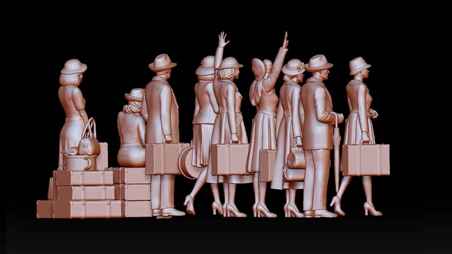 passengers 3D model 3D printable | CGTrader