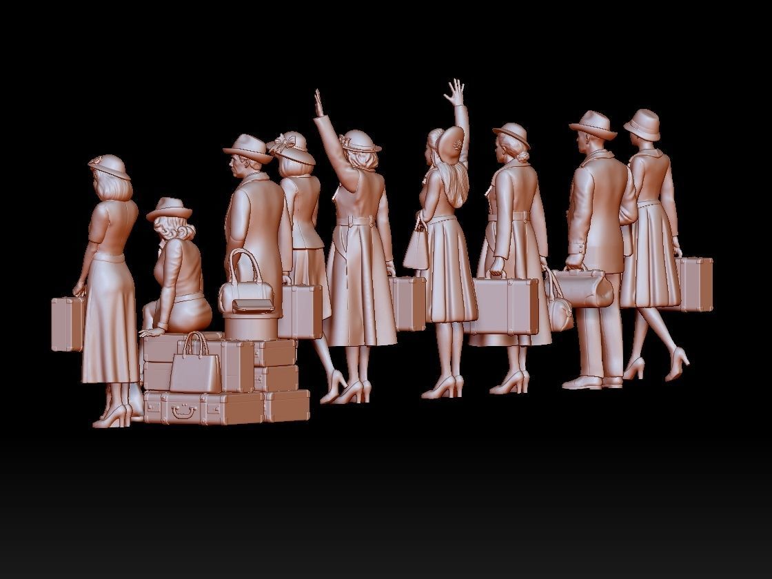 passengers 3D model 3D printable | CGTrader