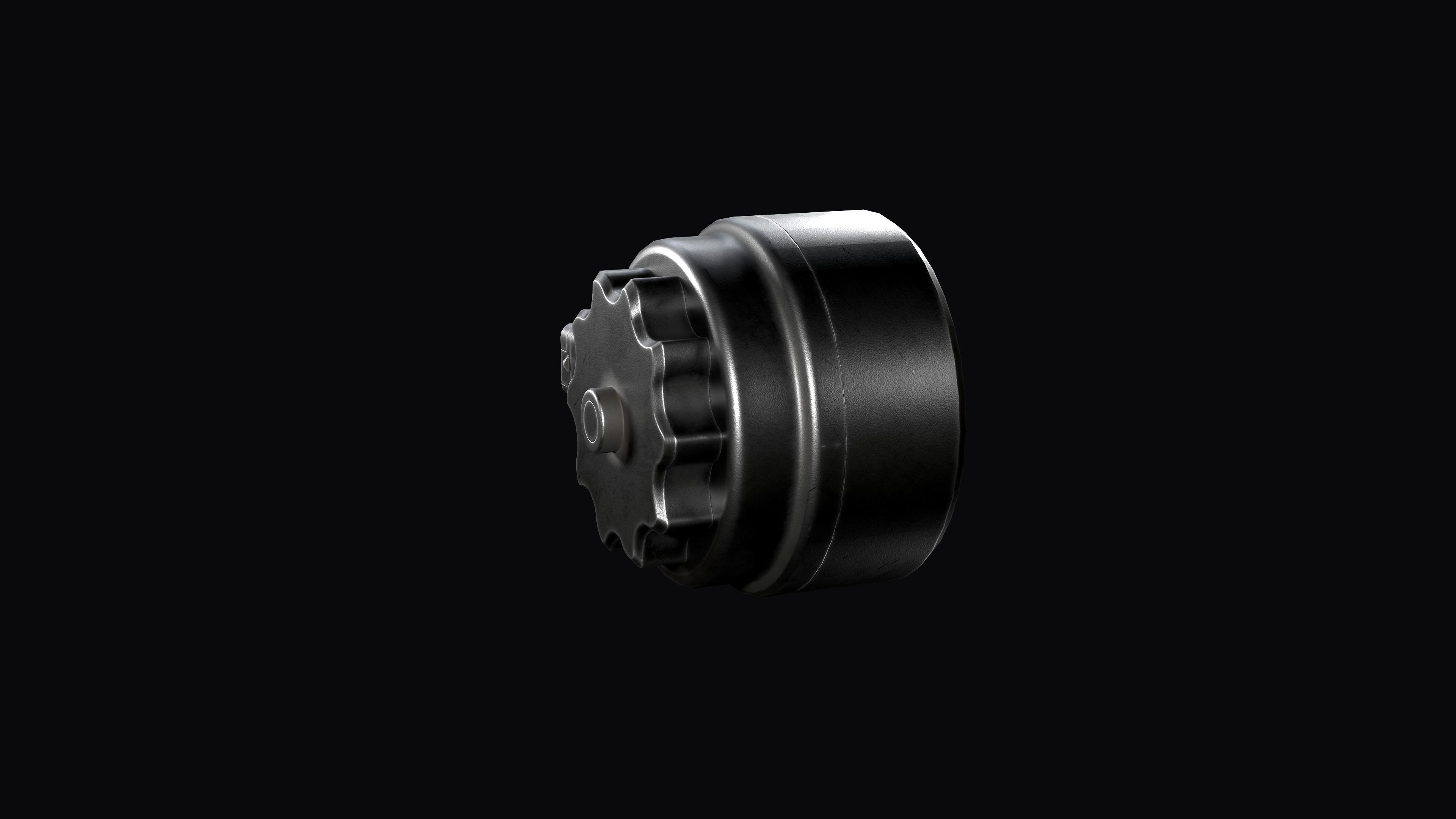 3D model X FAL 50 Round Drum Magazine For FAL 308 Rifles VR / AR / low ...