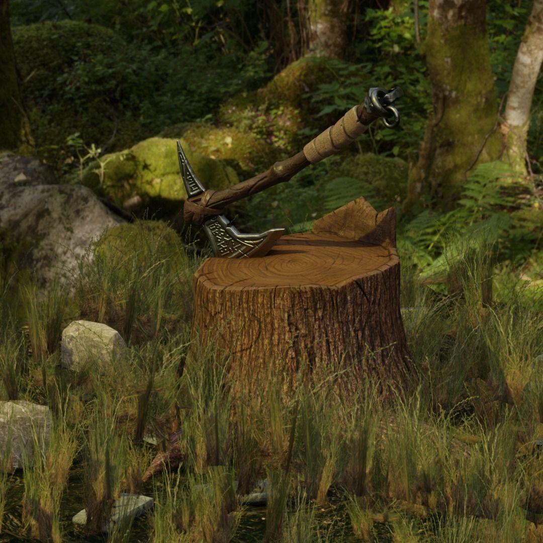 3D model Realistic Low-Poly PBR Tree Stump - A Game-Ready VR / AR / low ...