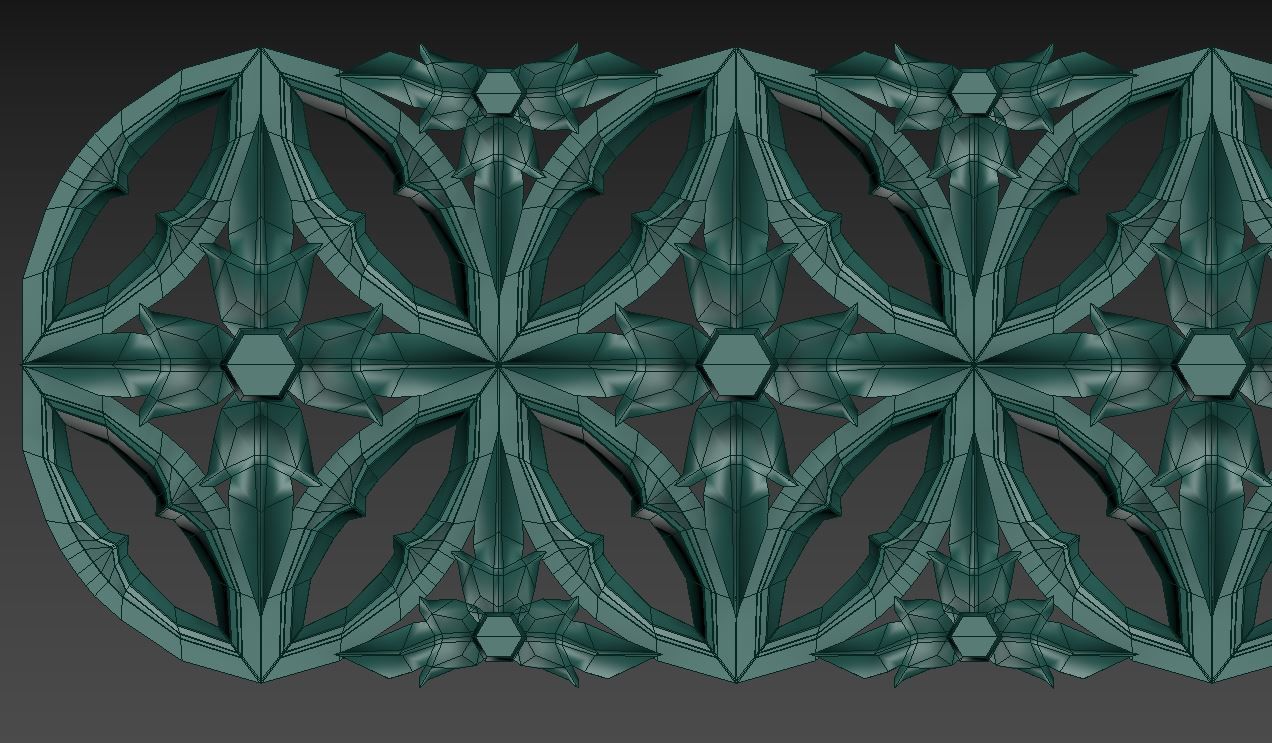 Gothic seamless ornament 01 3D model 3D printable | CGTrader