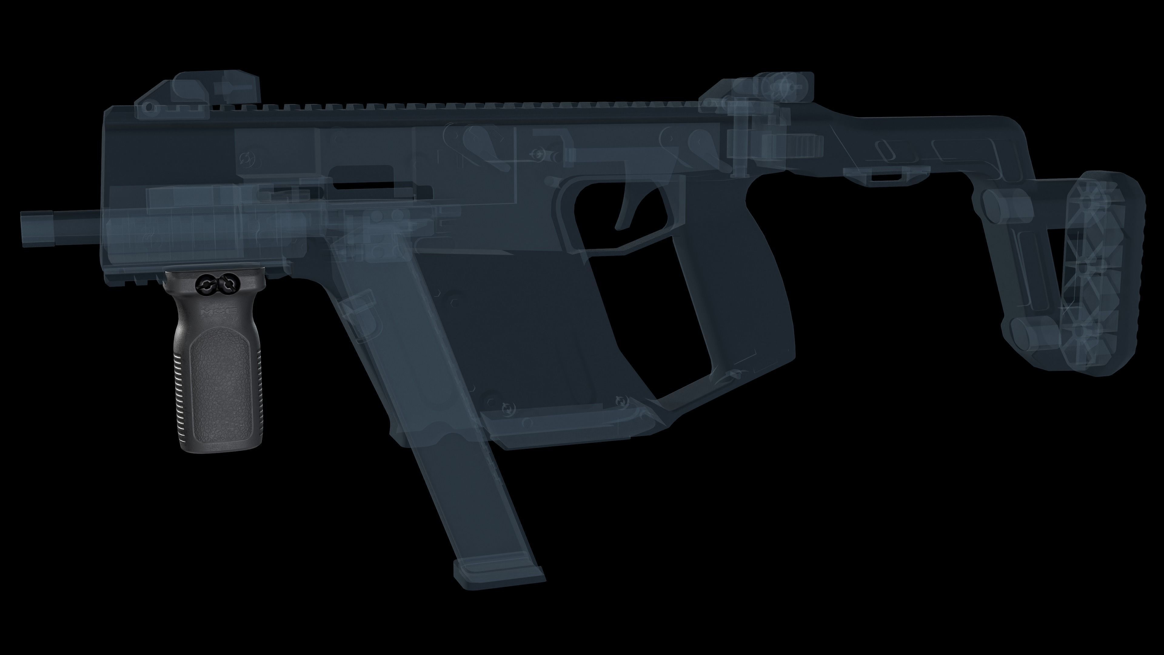 3D model Tactical vertical grip Magpul RVG VR / AR / low-poly | CGTrader