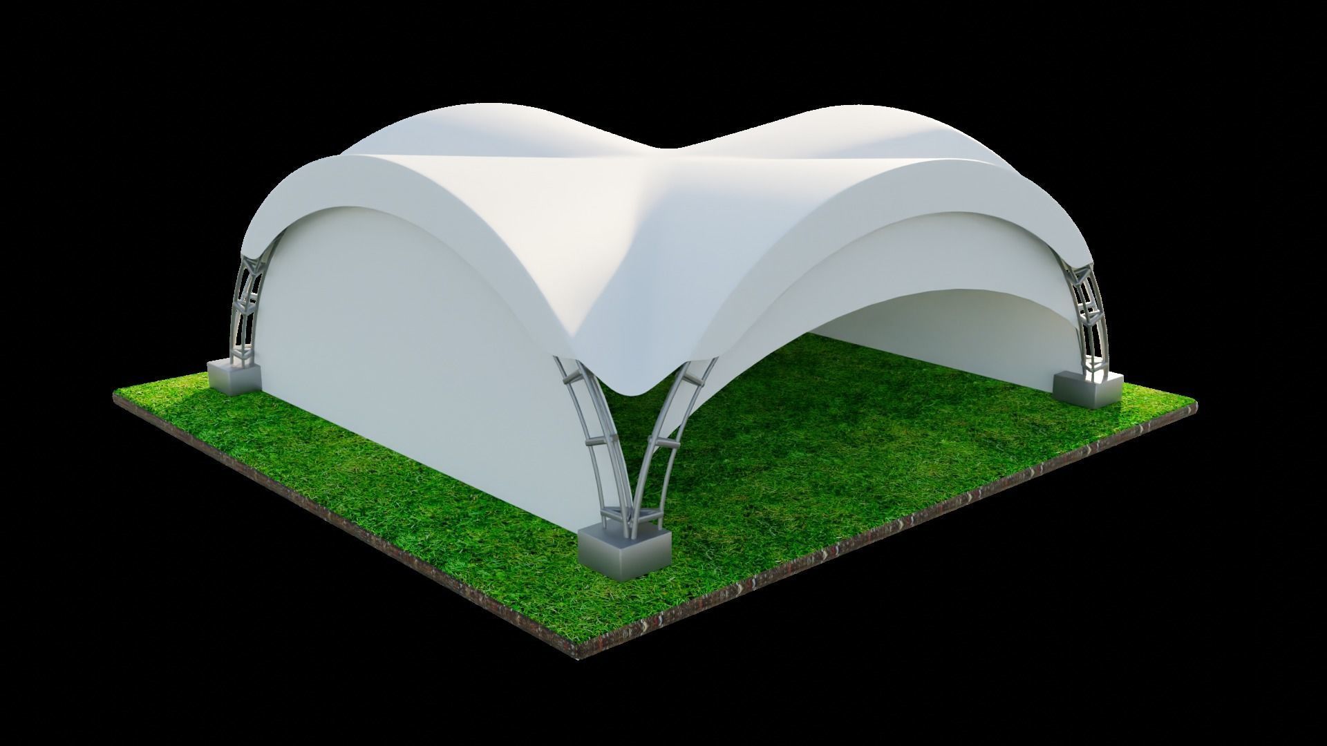 ARCH TENT 8X8 3D model | CGTrader