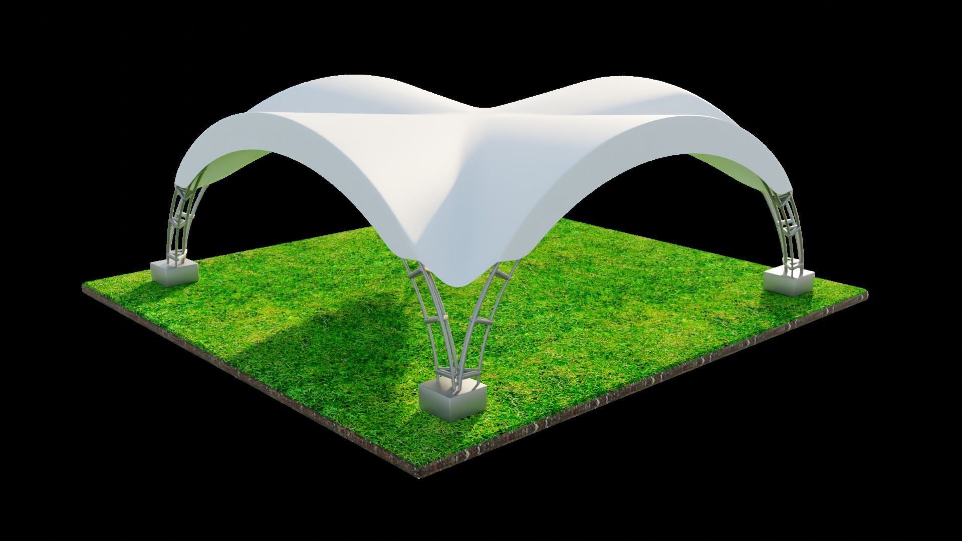 ARCH TENT 8X8 3D model | CGTrader