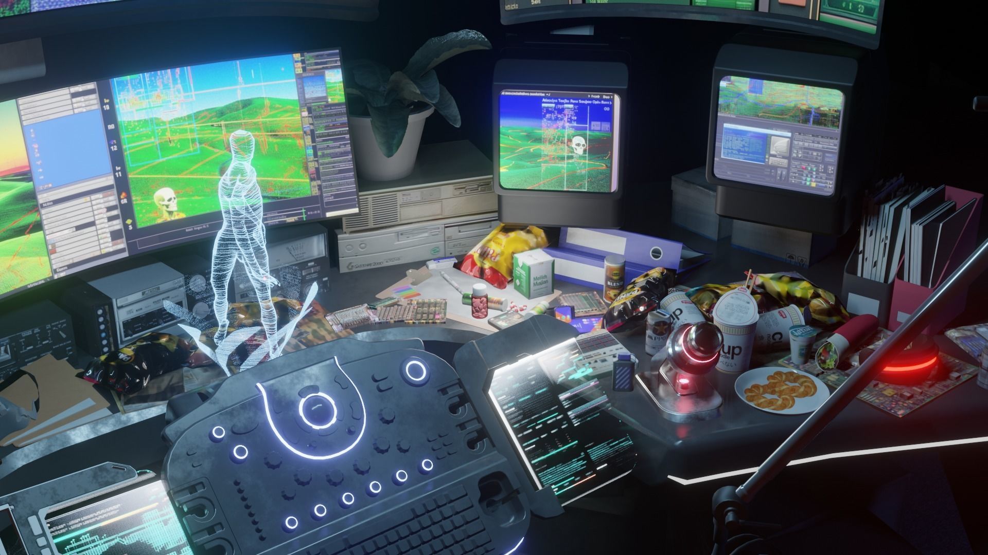 Cyberpunk Hacker Room 3D model | CGTrader