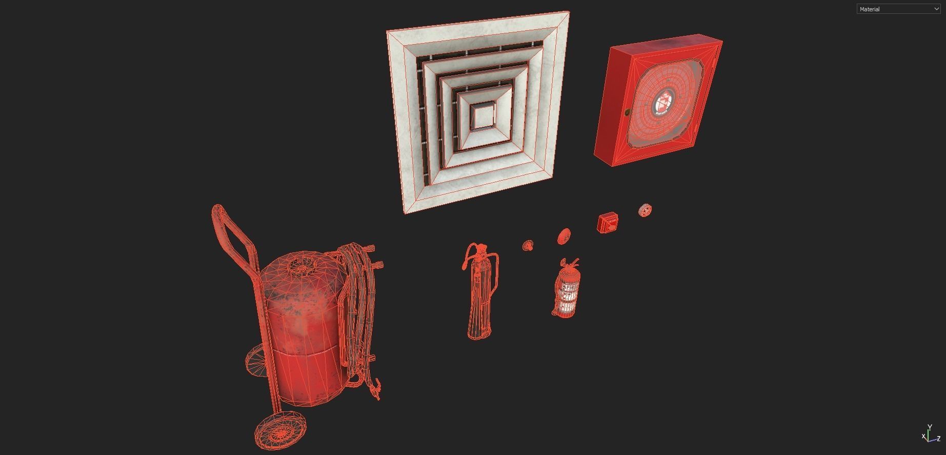 3D model Fire Fighting Assets VR / AR / low-poly | CGTrader