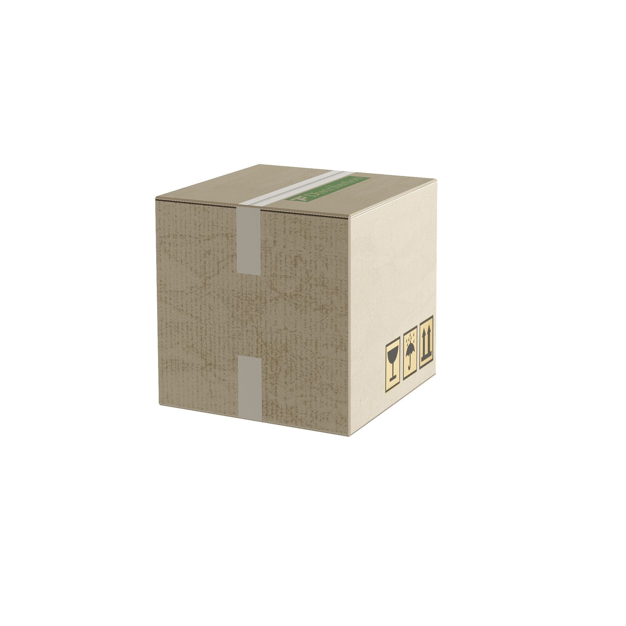 3D model carton box set VR / AR / low-poly | CGTrader