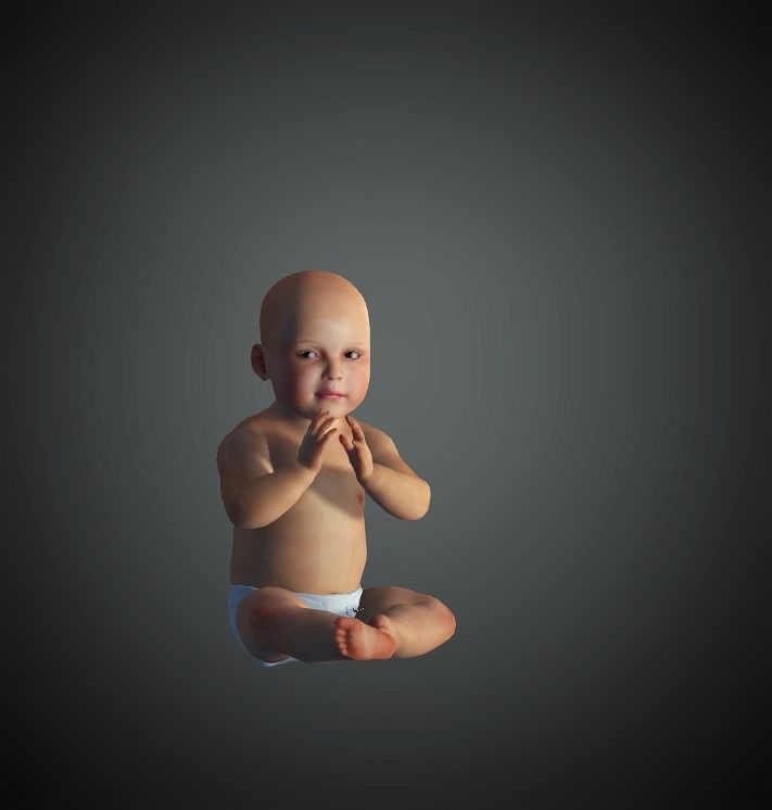 3D model Baby Realistic Male Character VR / AR / low-poly | CGTrader