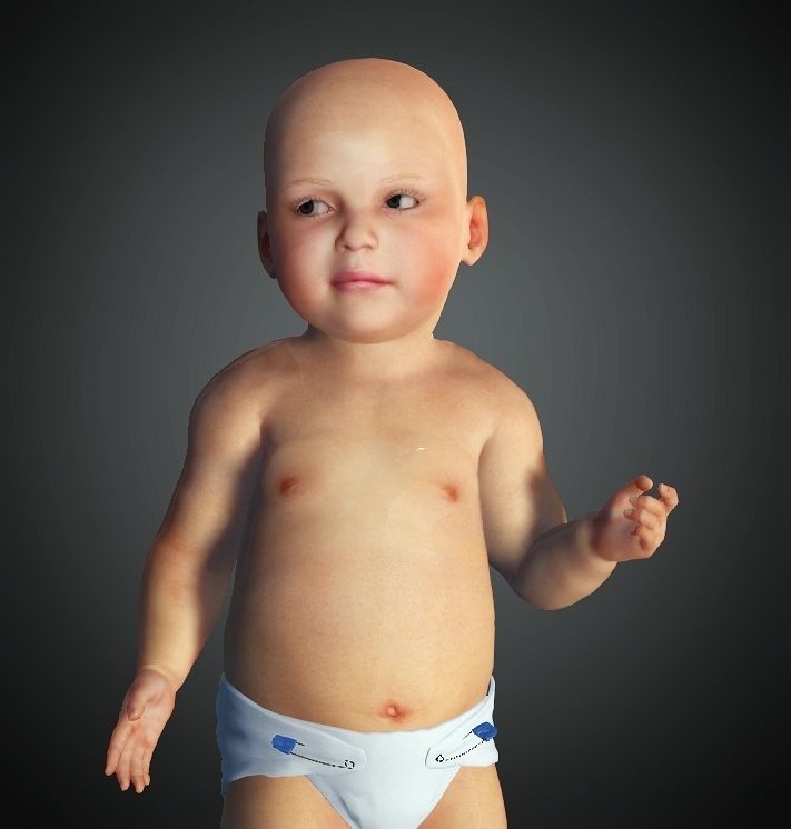 3D model Baby Realistic Male Character VR / AR / low-poly | CGTrader