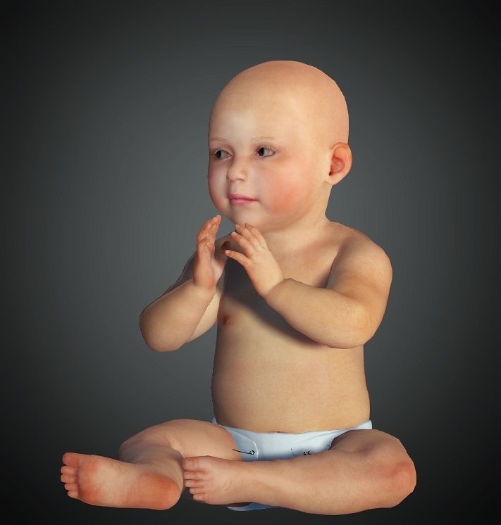 3D model Baby Realistic Male Character VR / AR / low-poly | CGTrader