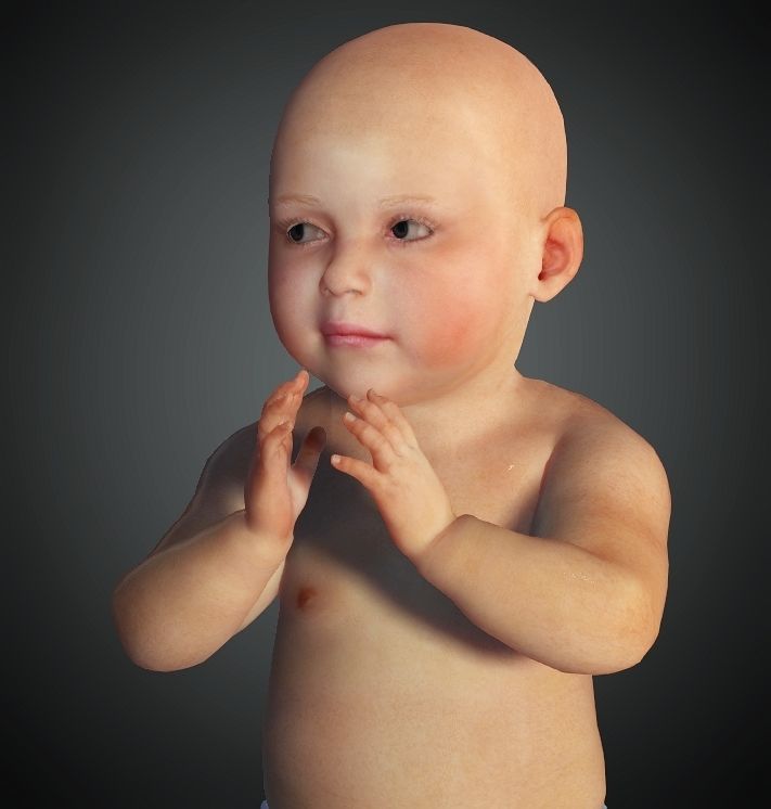 3D model Baby Realistic Male Character VR / AR / low-poly | CGTrader