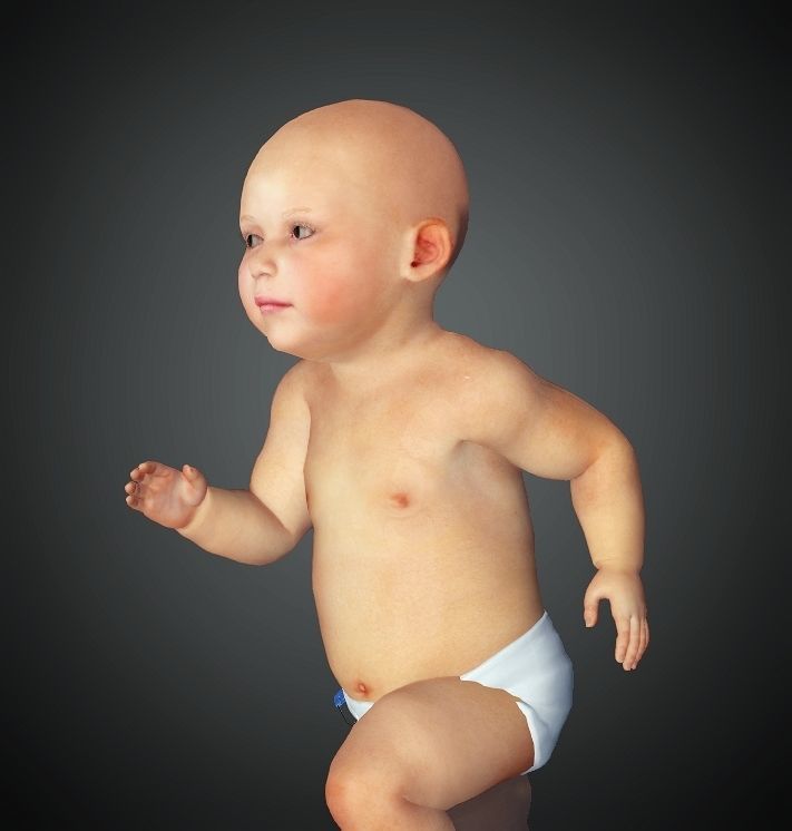 3D model Baby Realistic Male Character VR / AR / low-poly | CGTrader