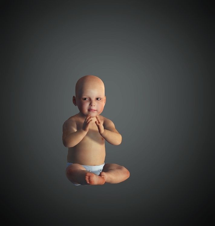 3D model Baby Realistic Male Character VR / AR / low-poly | CGTrader