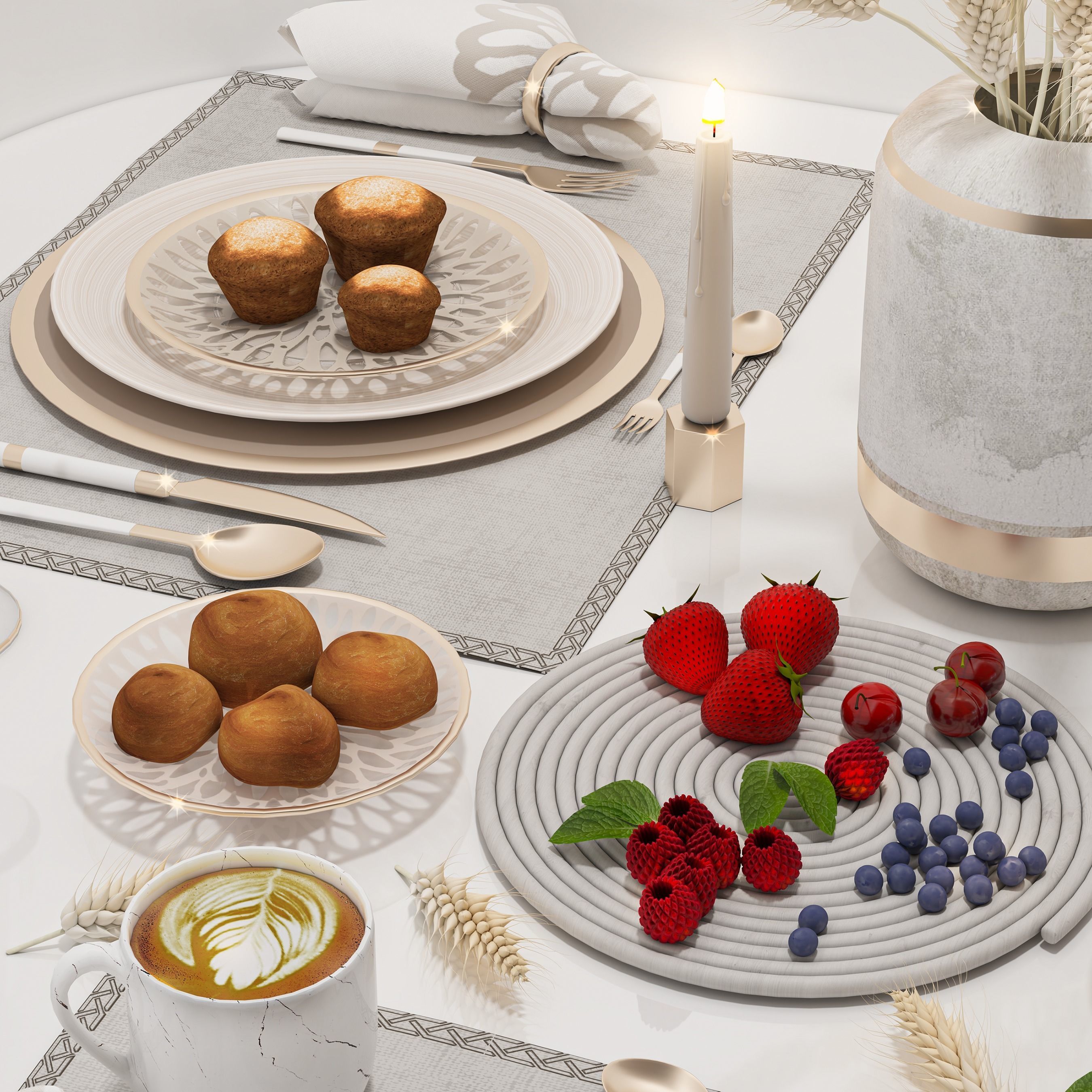 3D model tableware 105 VR / AR / low-poly | CGTrader