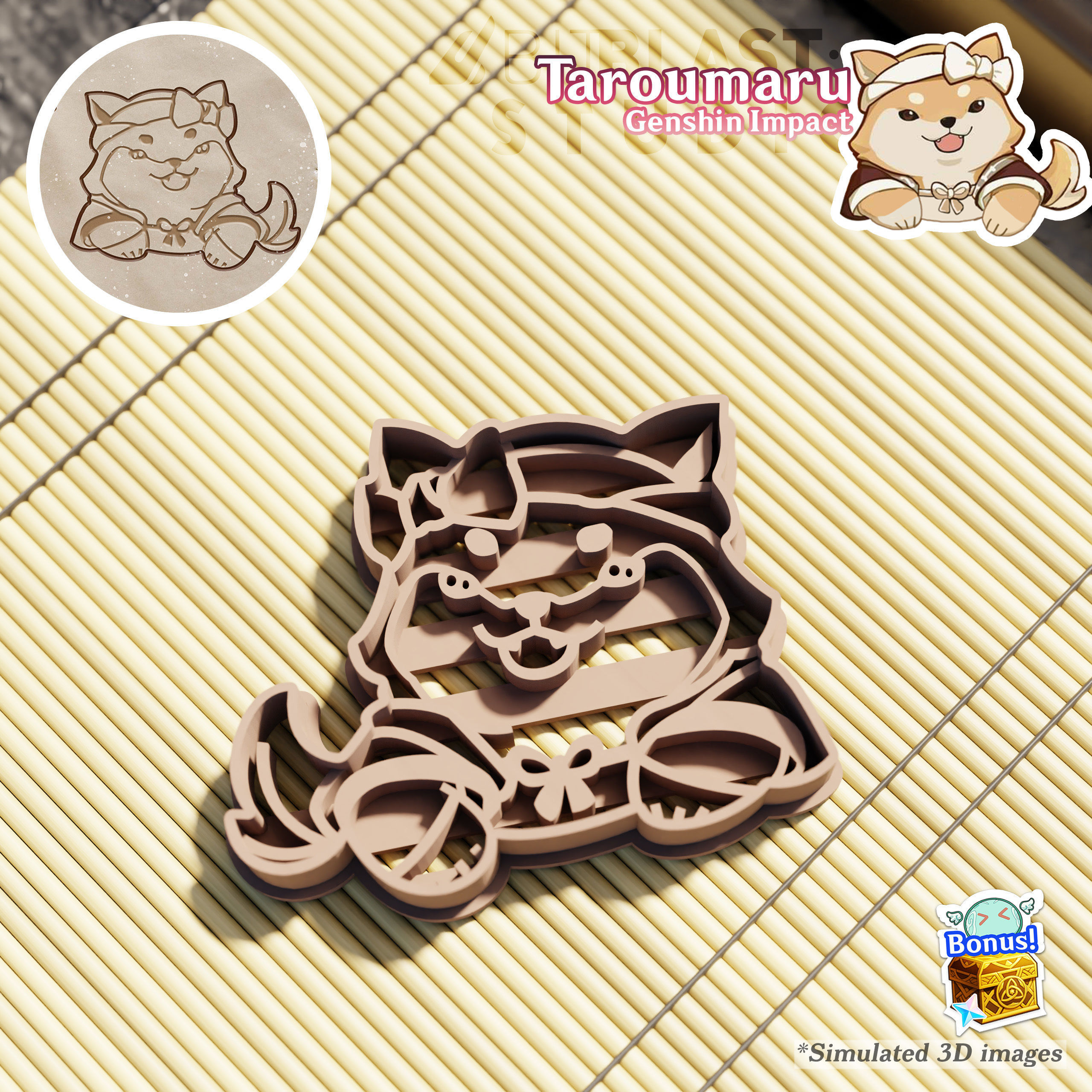 Genshin Impact Cookie Cutters Pack 5 3D model 3D printable | CGTrader