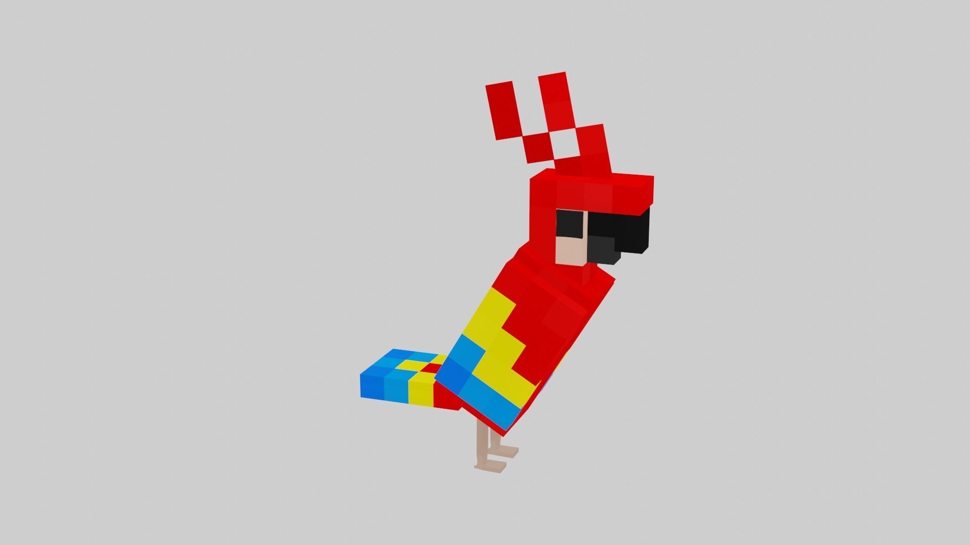 3D model Minecraft Parrot VR / AR / low-poly | CGTrader