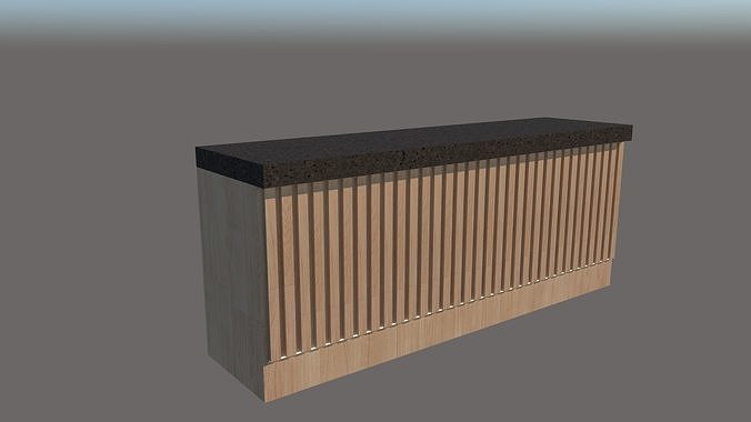 modern counter free 3D model | CGTrader