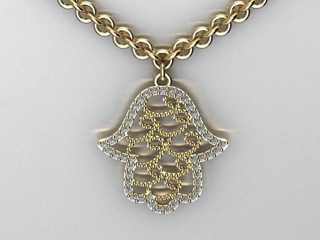 hand pendant 3D model 3D printable | CGTrader