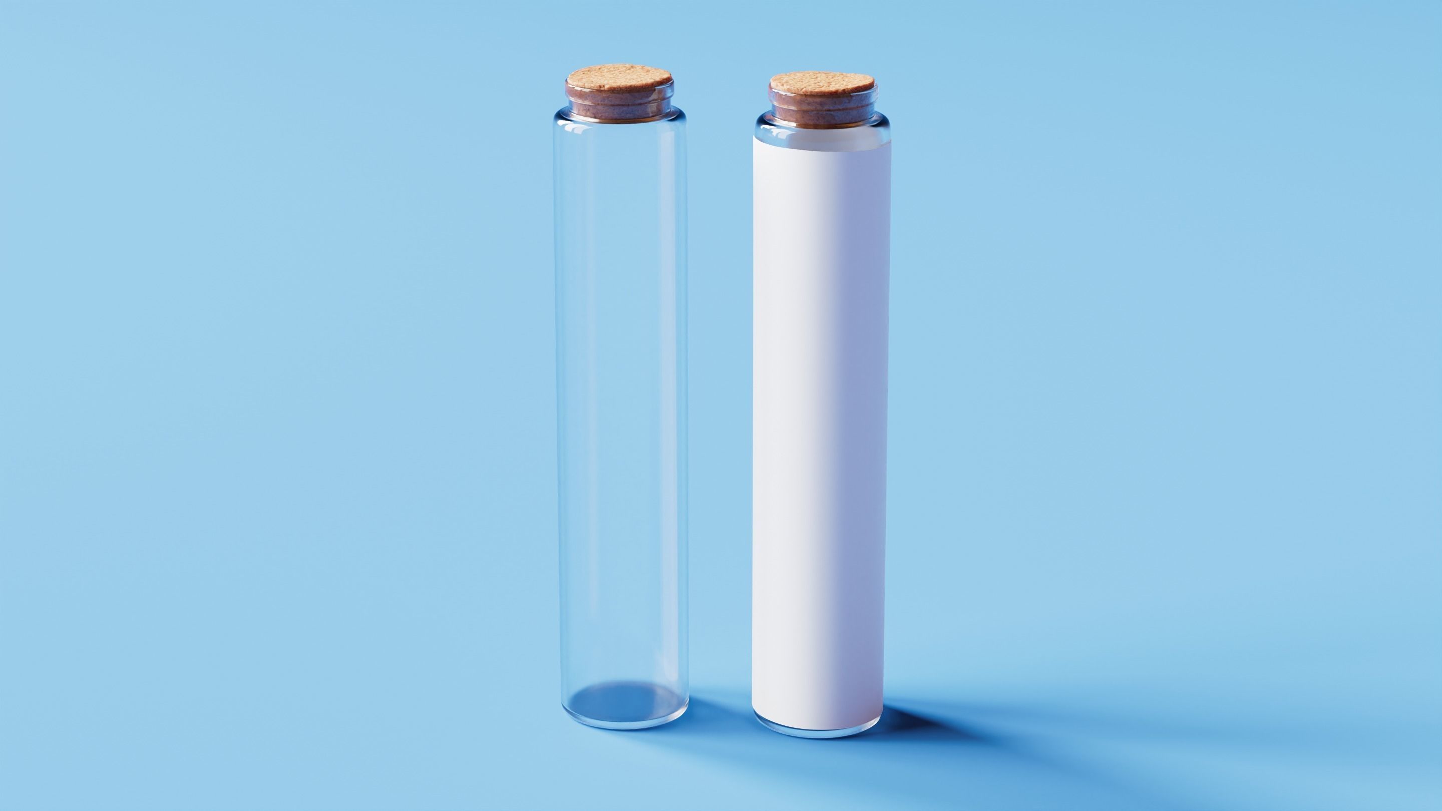 Glass Jar Packaging Tube with Cork 3D model | CGTrader