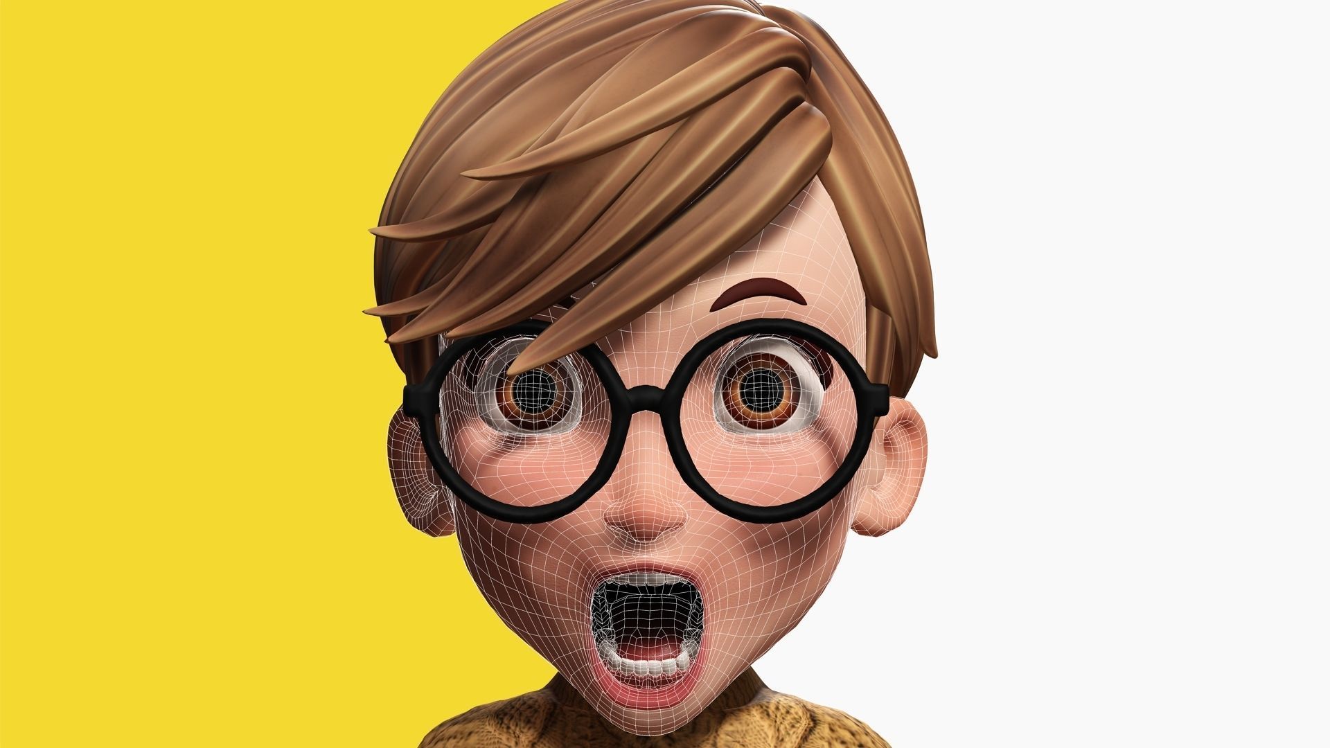 3D model Brother Cartoon man Rigged 3D model Real Time male 3D toon VR ...