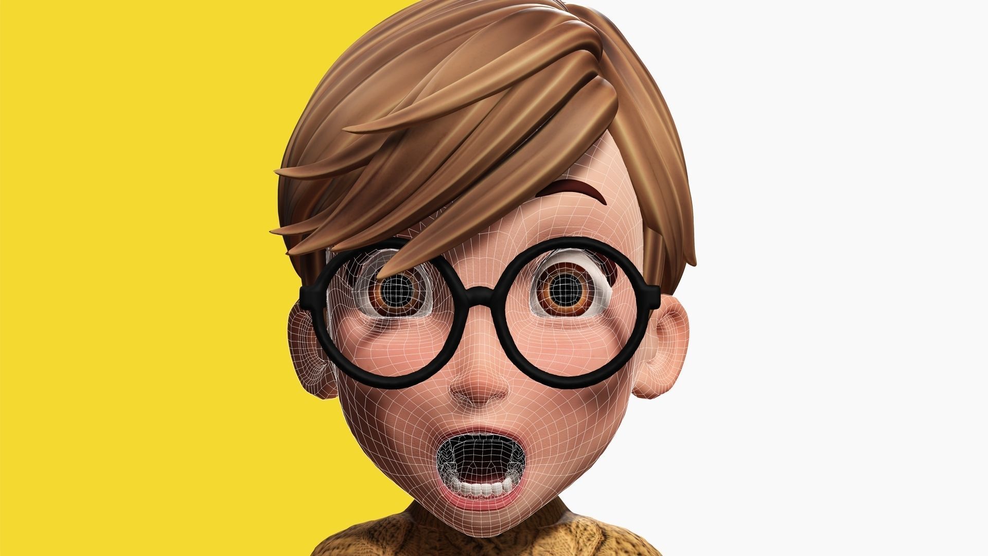 3D model Brother Cartoon man Rigged 3D model Real Time male 3D toon VR ...