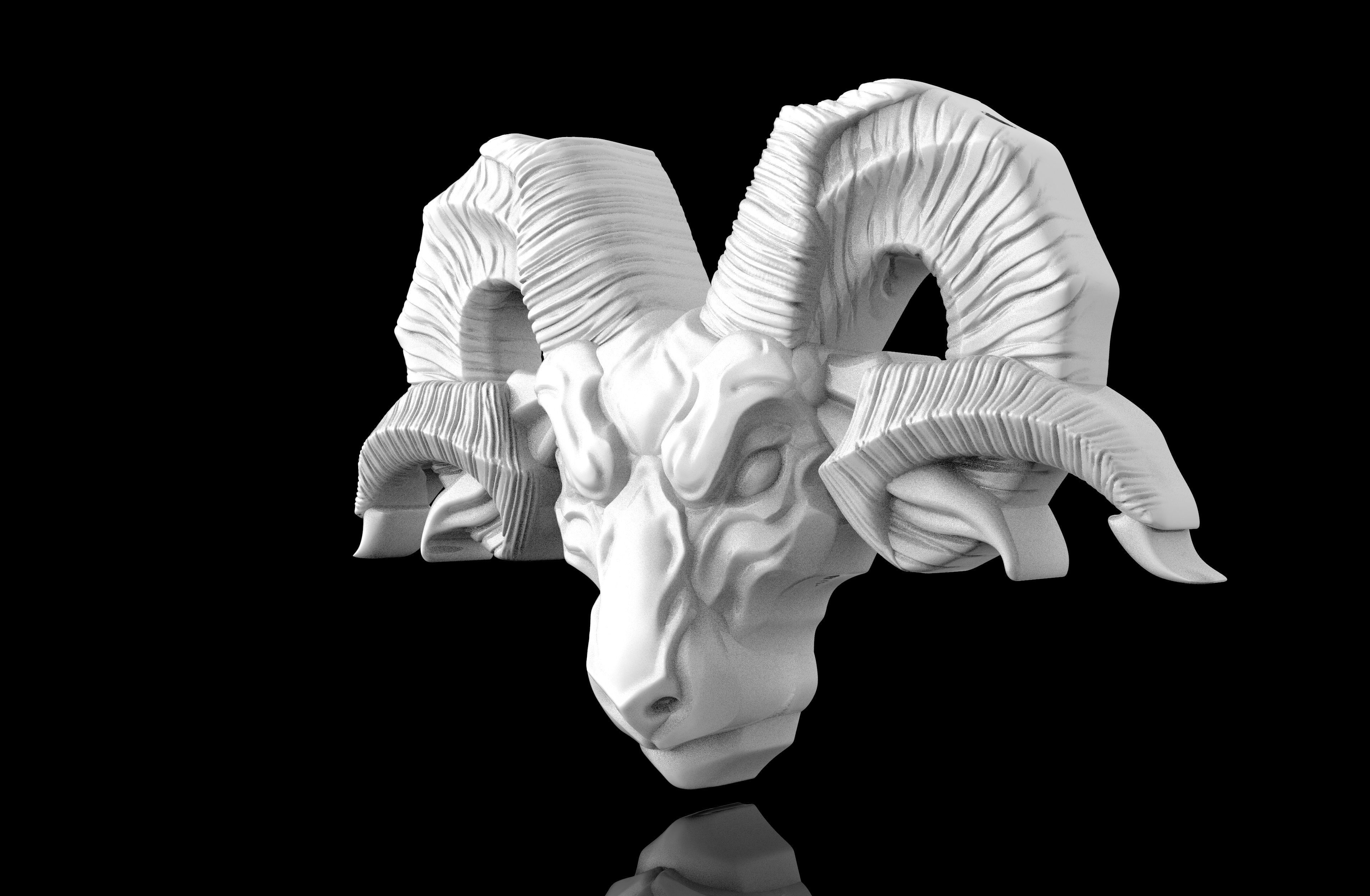 Demon goat 3D model 3D printable | CGTrader