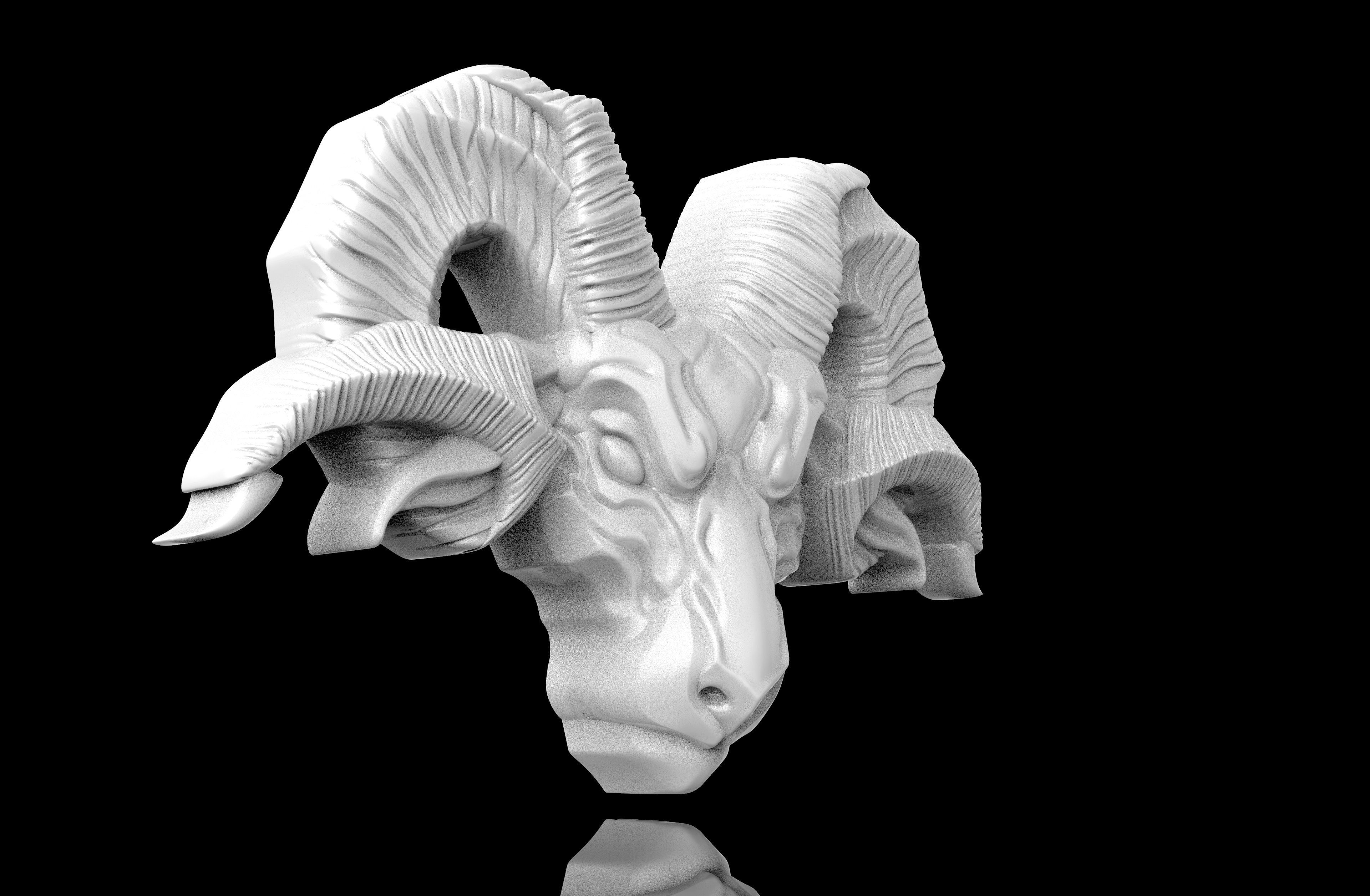 Demon goat 3D model 3D printable | CGTrader