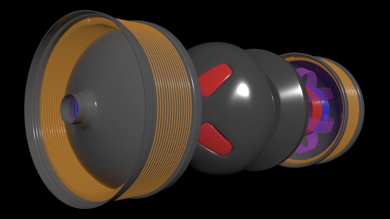 Bi-Linear - Dual Chamber Compressor - Magnetic Spring - Concept 3D model | CGTrader