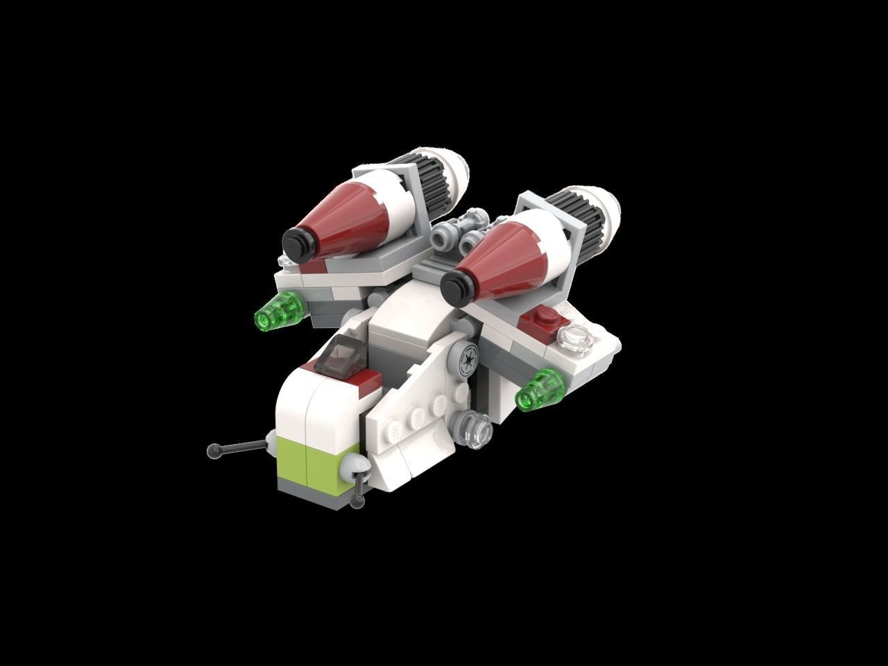 LEGO STAR WARS REPUBLIC GUNSHIP MICROFIGHTER 75076 3D model | CGTrader