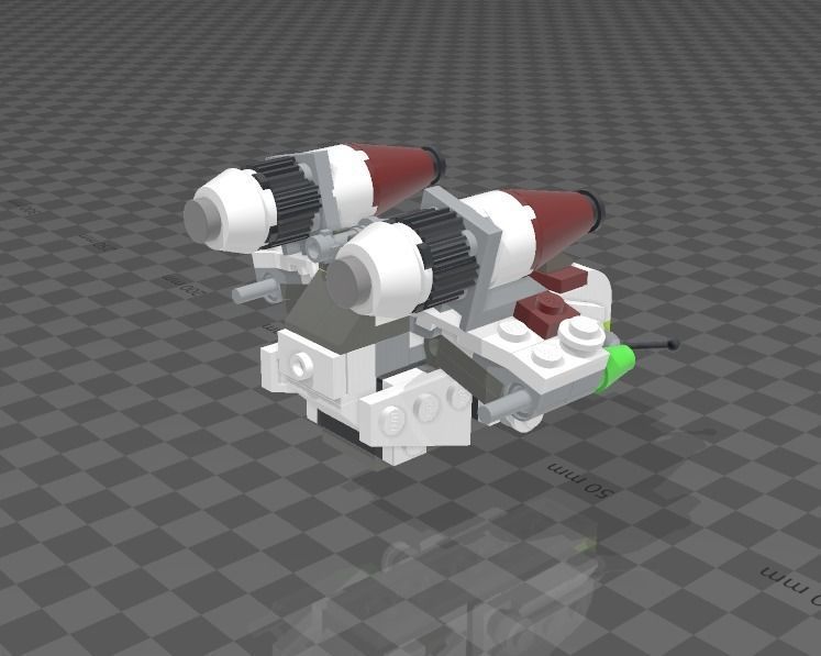LEGO STAR WARS REPUBLIC GUNSHIP MICROFIGHTER 75076 3D model | CGTrader