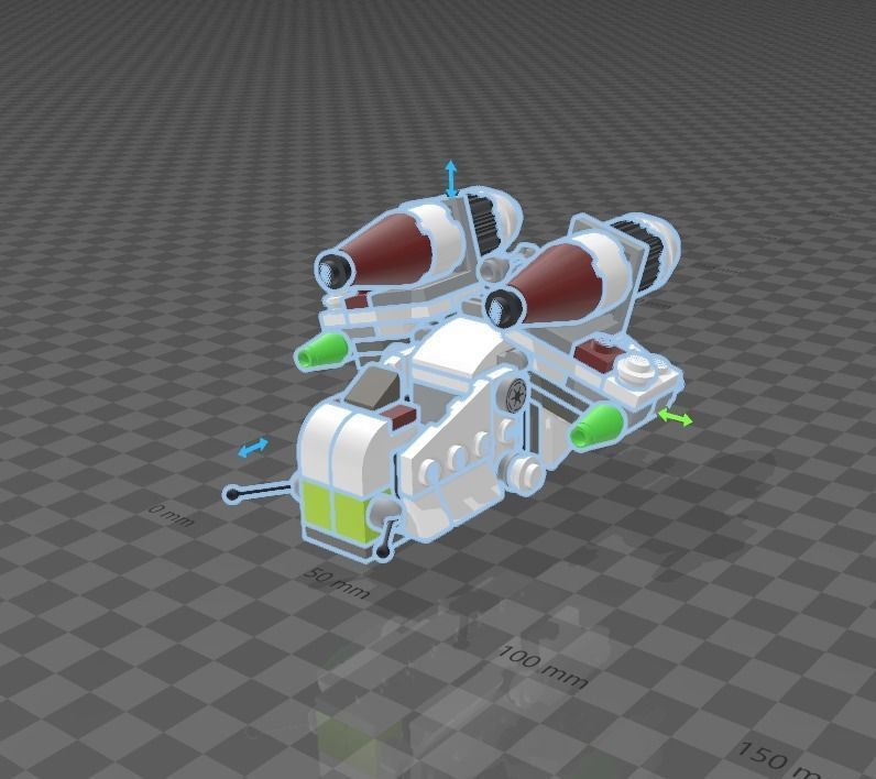 LEGO STAR WARS REPUBLIC GUNSHIP MICROFIGHTER 75076 3D model | CGTrader