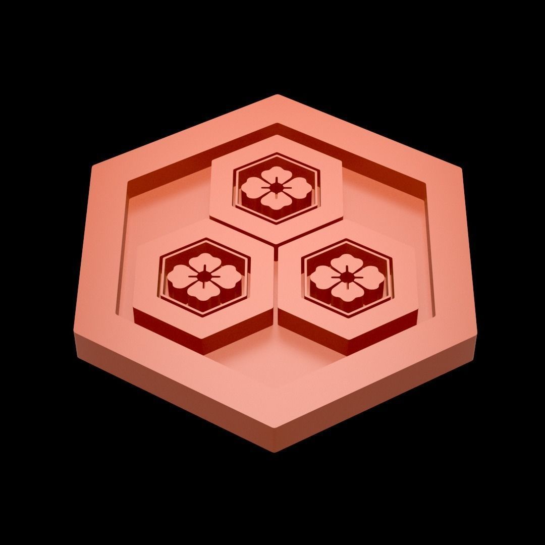 AZAI Kamon - Samurai Clan Crest 3D model | CGTrader