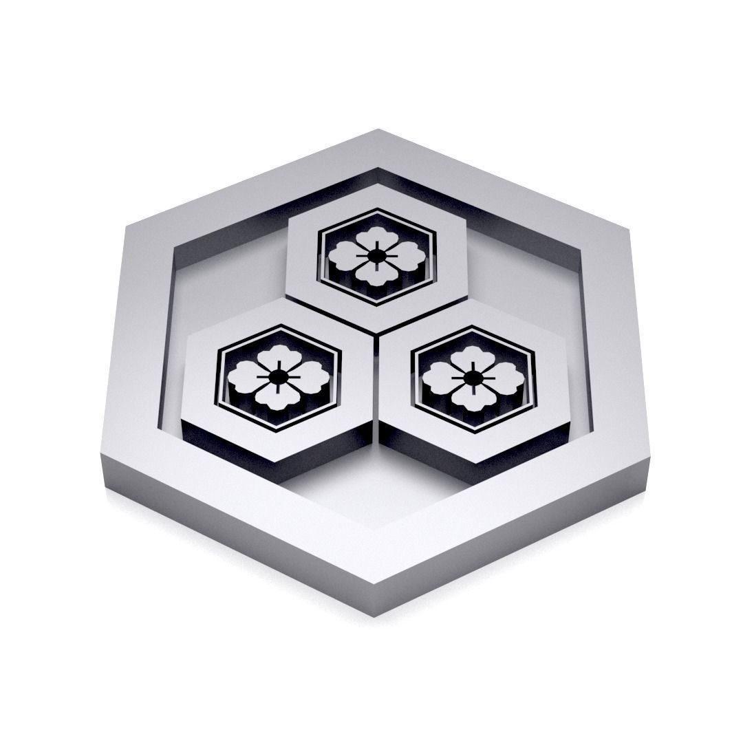 AZAI Kamon - Samurai Clan Crest 3D model | CGTrader